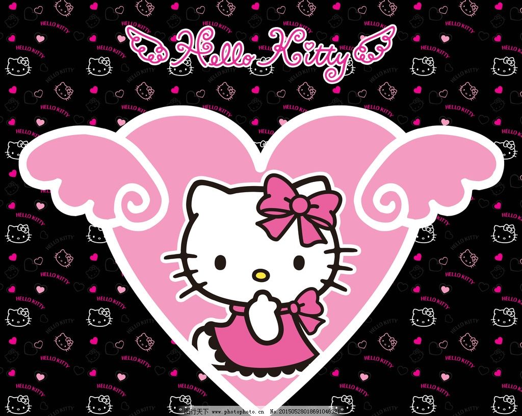 HelloKitty凯蒂猫图片_动漫卡通_插画绘画-图行天下素材网