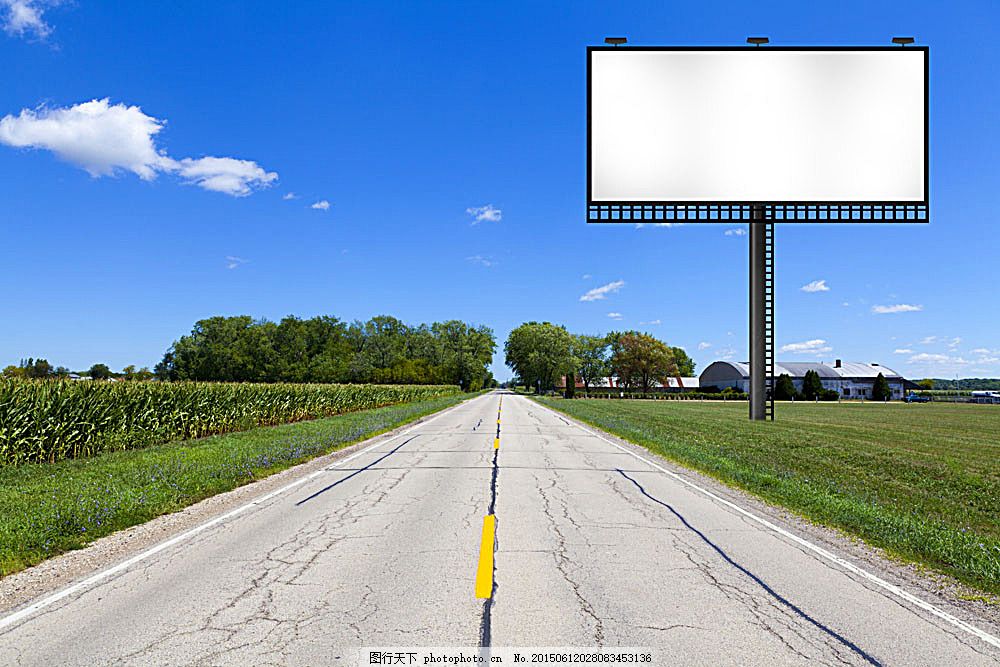 高速公路上的广告牌图片_纹理贴图_模型贴图-图行天下素材网
